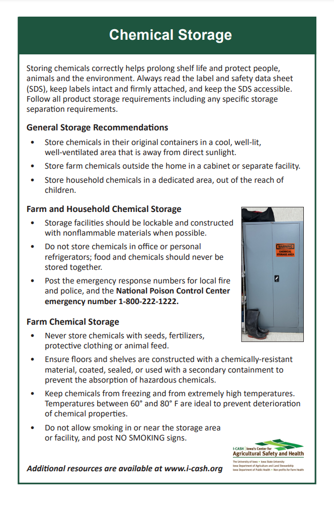 Spring 2023 Chemical Storage
